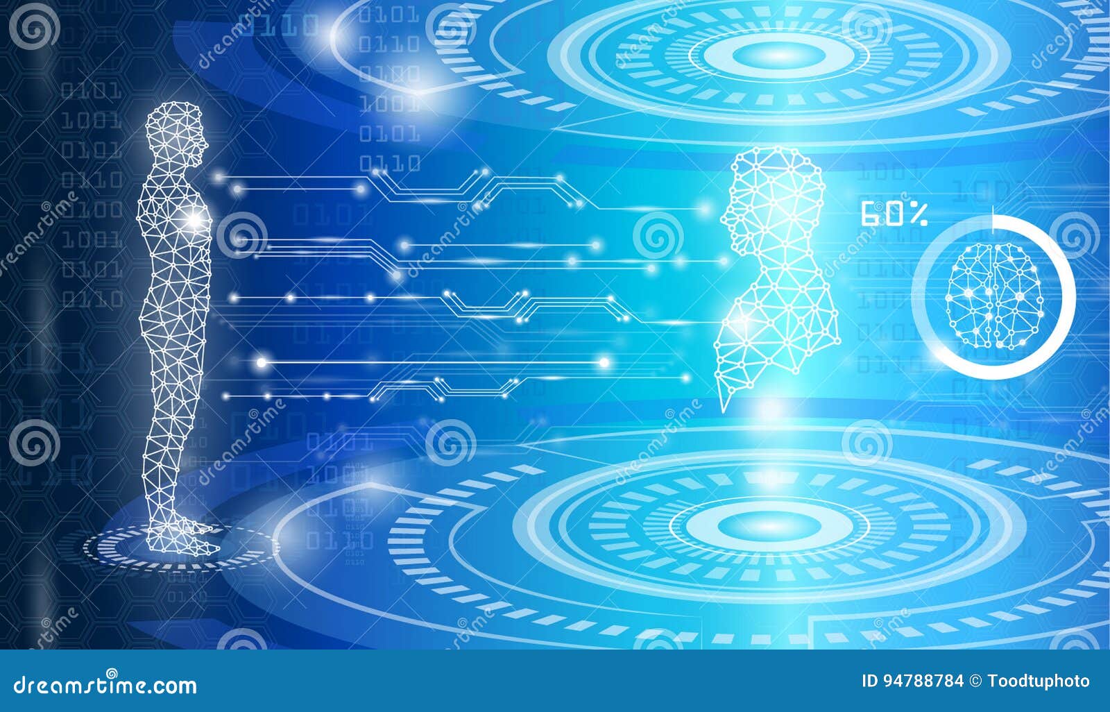 Technology with Science in Future Stock Vector - Illustration of ...