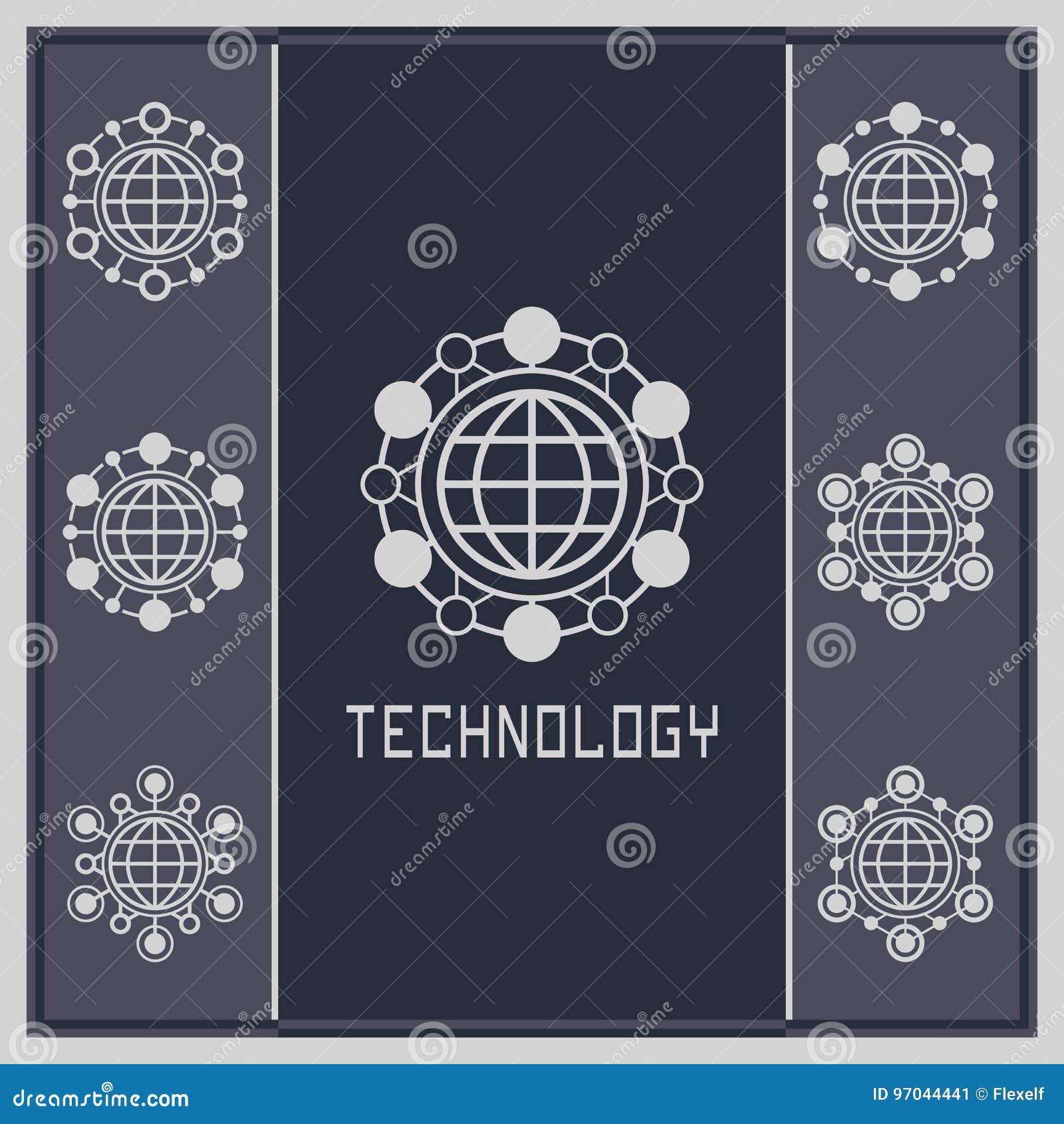 Technology and Science Logo. Stock Vector - Illustration of logo, blank ...