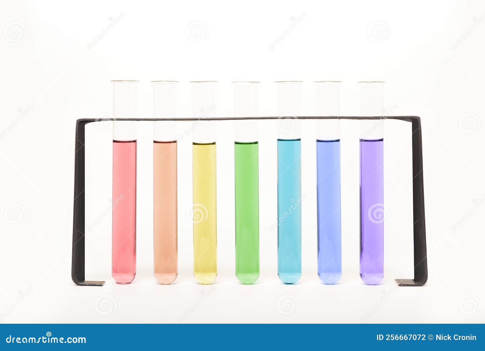 Technology / Science: Multi Color Liquid in Test Tubes in a Rack ...