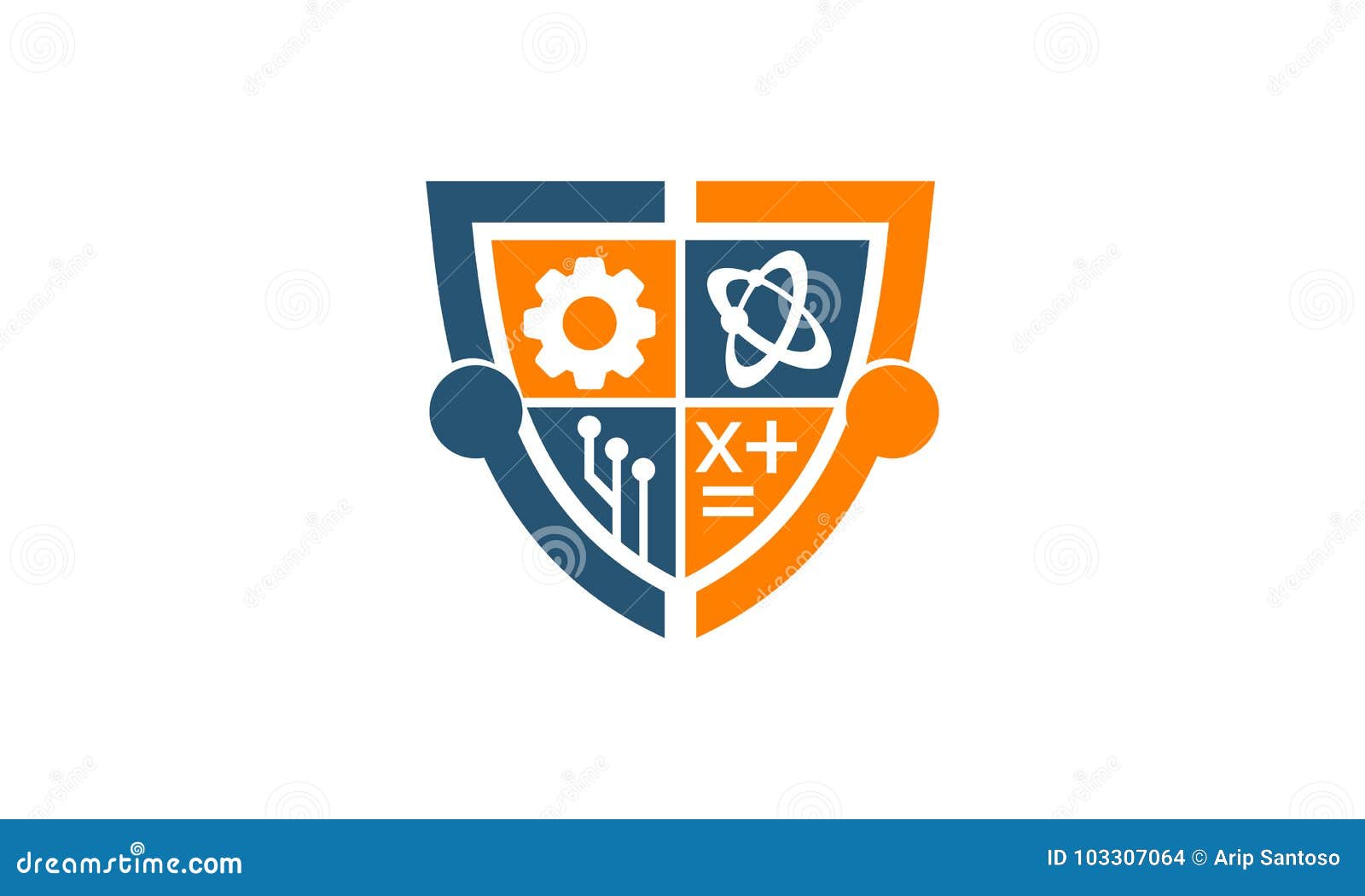 Technology Science Study Shield Support Stock Vector - Illustration of ...