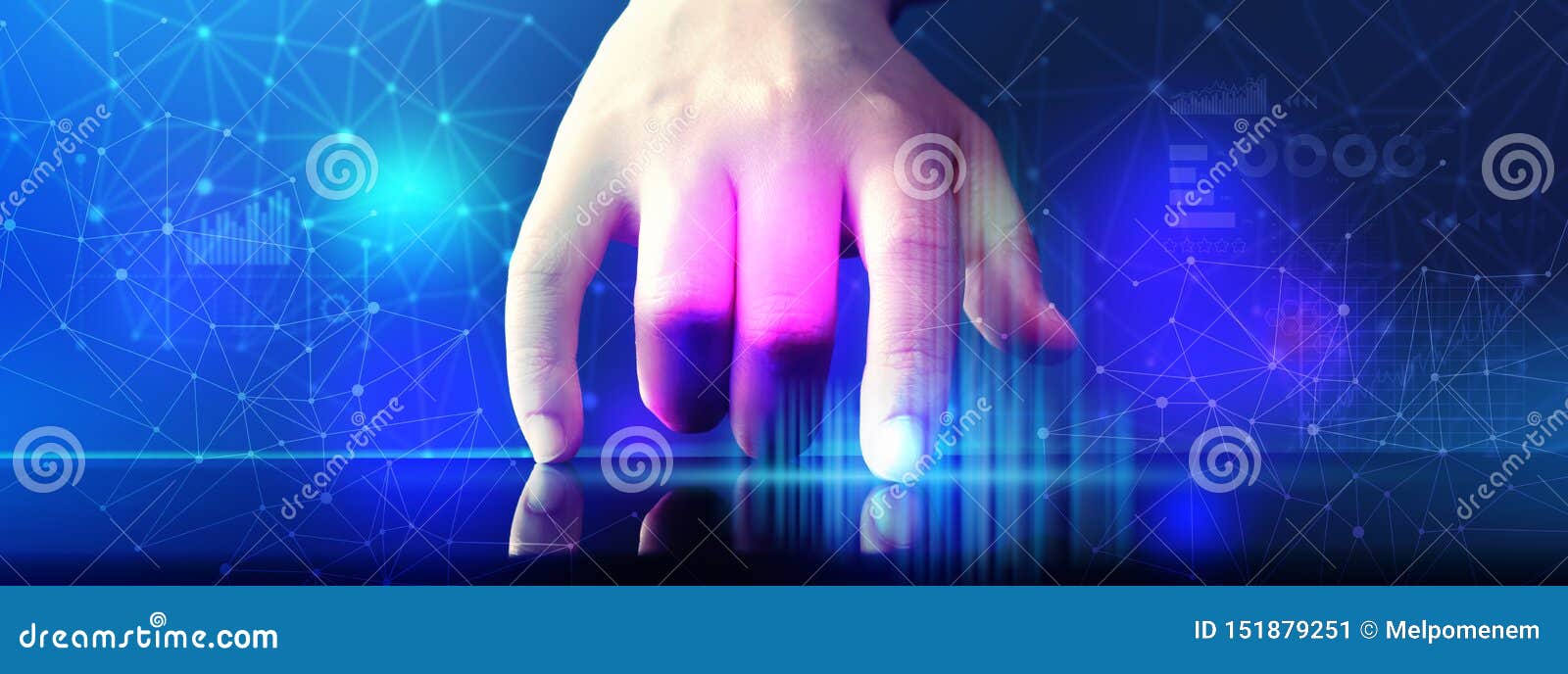 Technology Screen with Tablet Computer Stock Image - Image of light ...