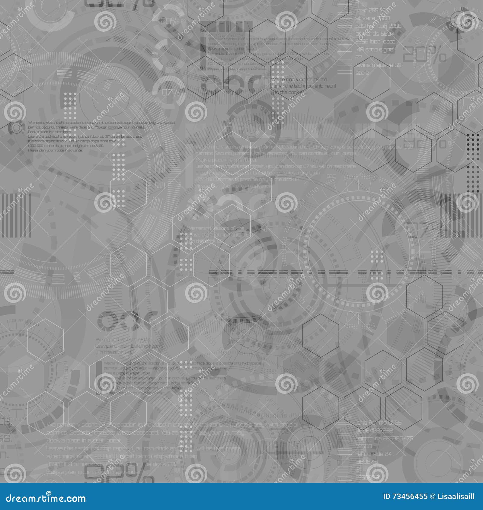 Technology Seamless Background - Techno Endless Pattern Stock Vector ...