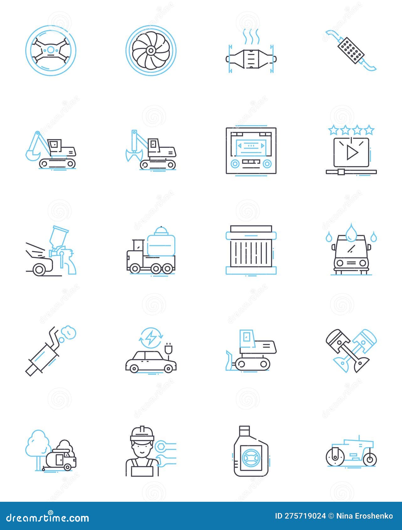 Technology Sector Linear Icons Set. Innovation, Disruption, Automation ...