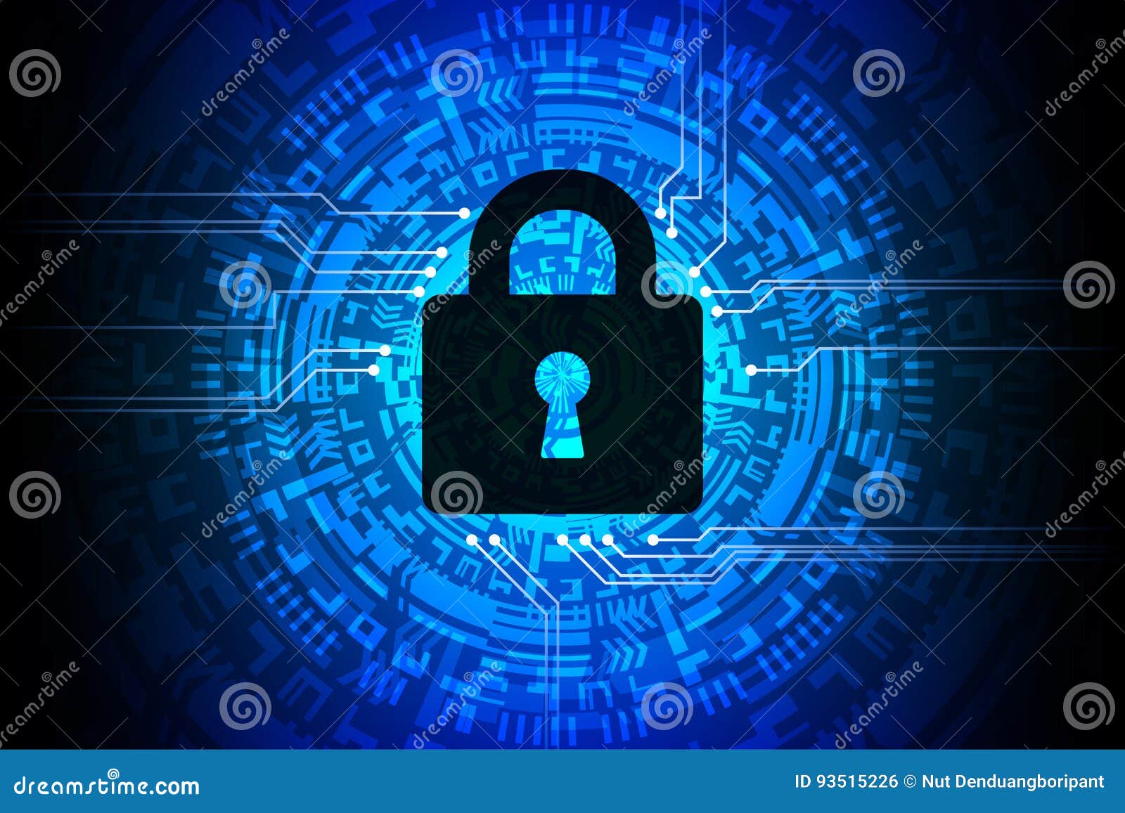 Technology Security Blue Abstract Background Stock Vector ...