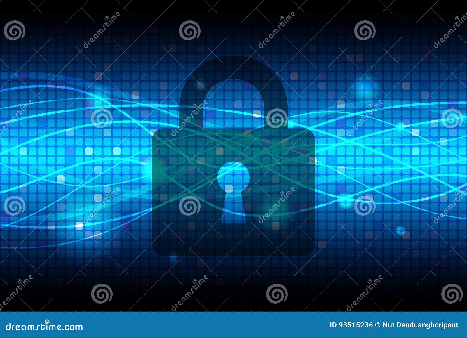 Technology Security Blue Abstract Background Stock Vector ...