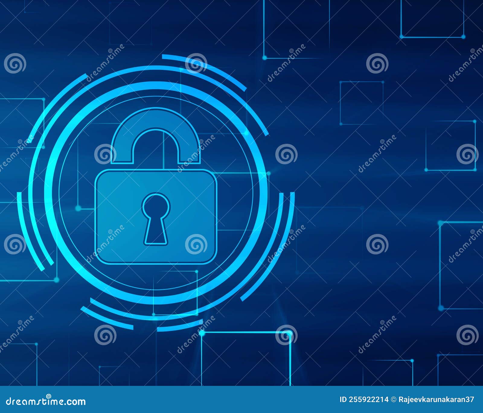 Technology Security Concept. Modern Safety Digital Background.Cyber ...