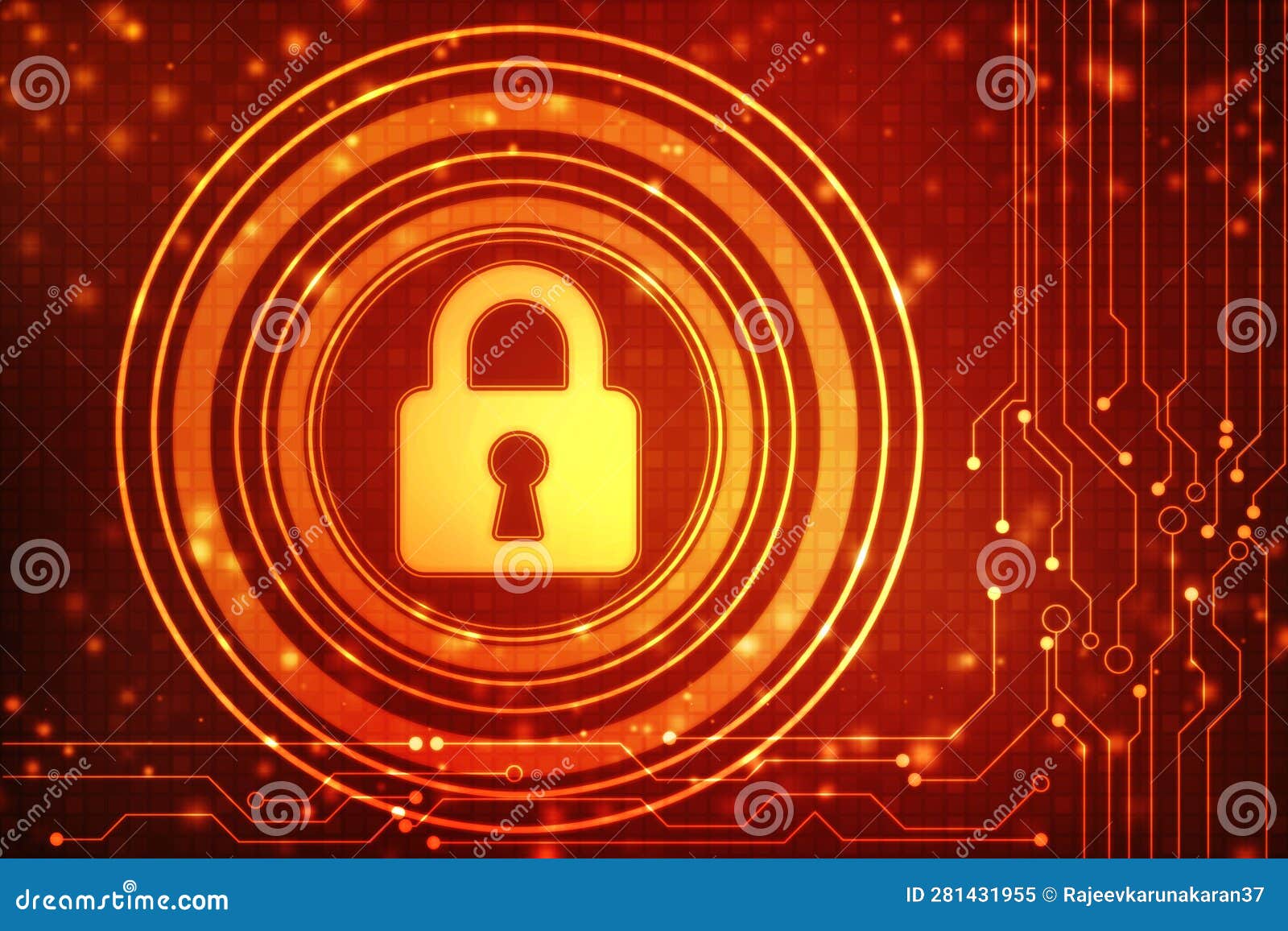 Technology Security Concept. Modern Safety Digital Background.Digital ...