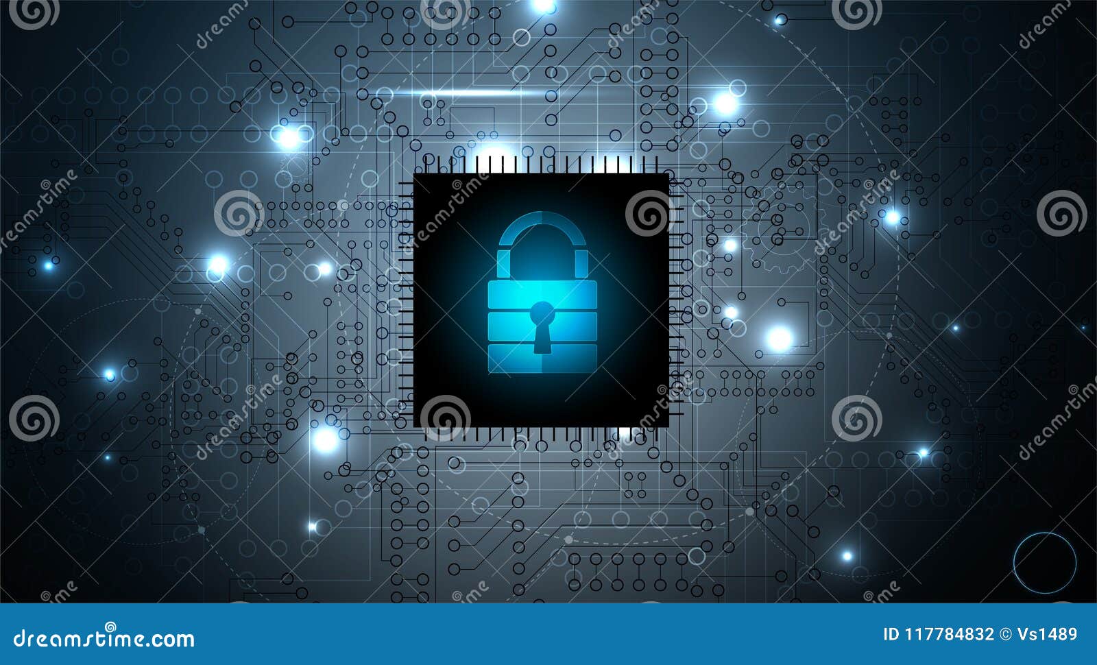 Technology Security Concept. Modern Safety Digital Background Stock ...