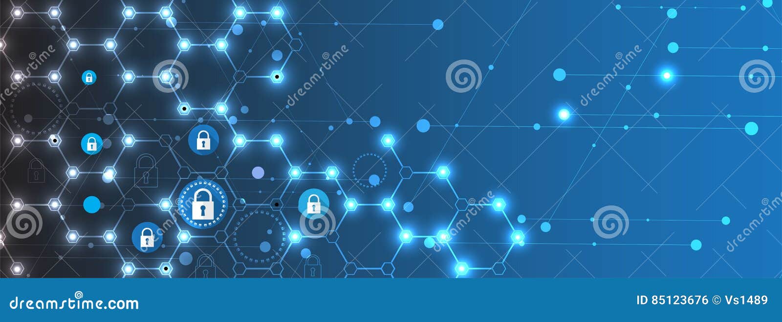 Technology Security Concept. Modern Safety Digital Background Stock ...