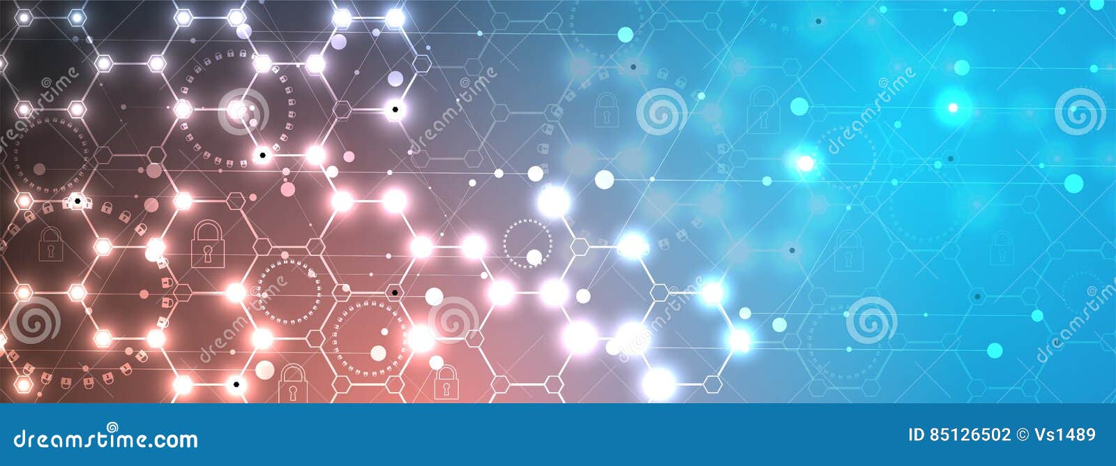 Technology Security Concept. Modern Safety Digital Background Stock ...