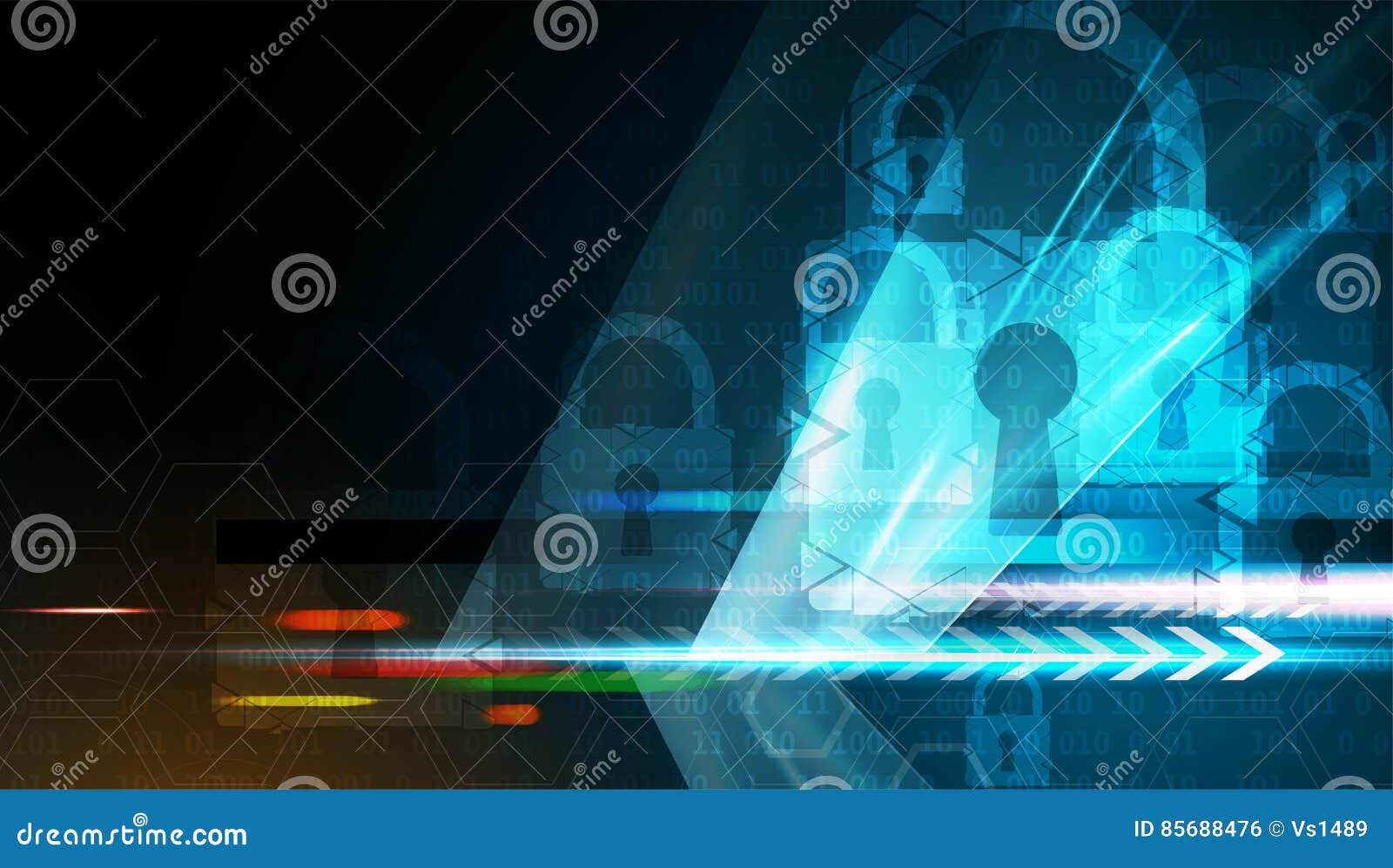 Technology Security Concept. Modern Safety Digital Background Stock ...