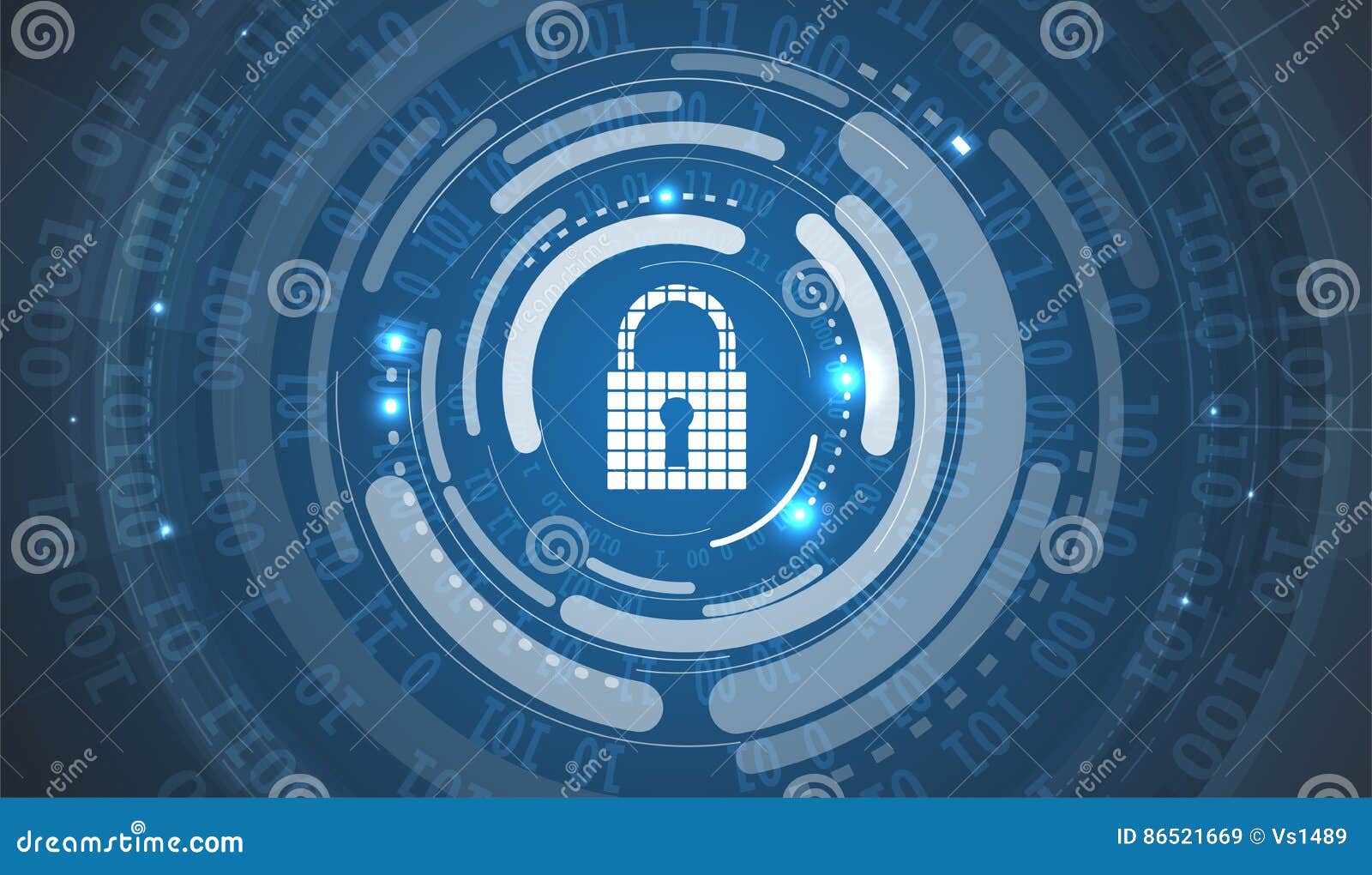 Technology Security Concept. Modern Safety Digital Background Stock ...