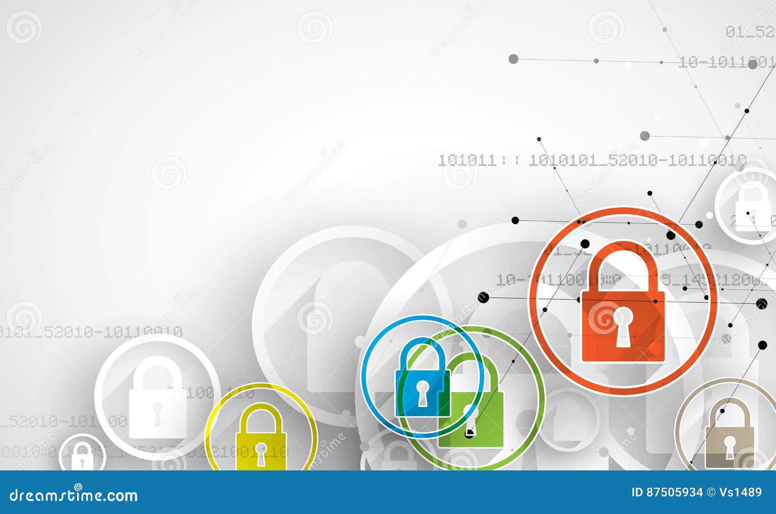 Technology Security Concept. Modern Safety Digital Background Stock ...