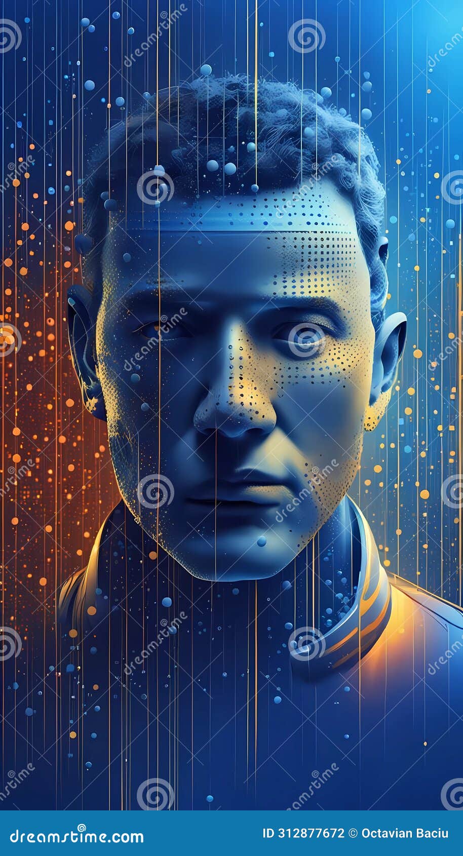 Technology Security Concept, Modern Digital Background, Protection ...