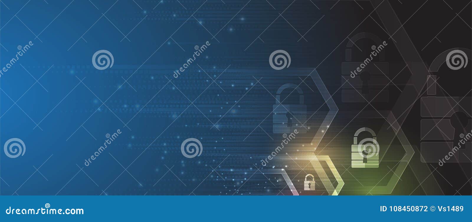 Technology Security Concept. Modern Safety Digital Background Stock ...