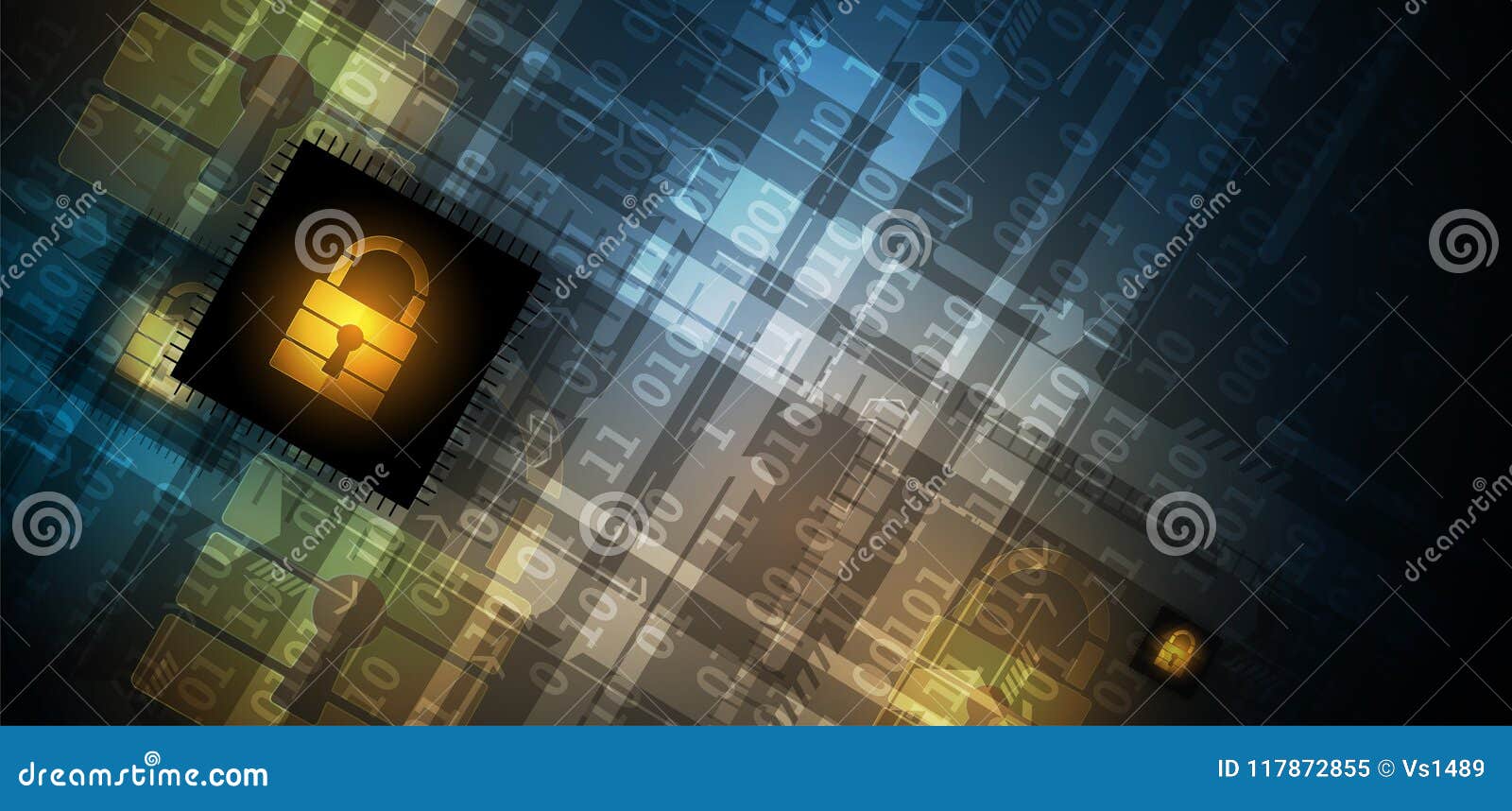 Technology Security Concept. Modern Safety Digital Background Stock ...