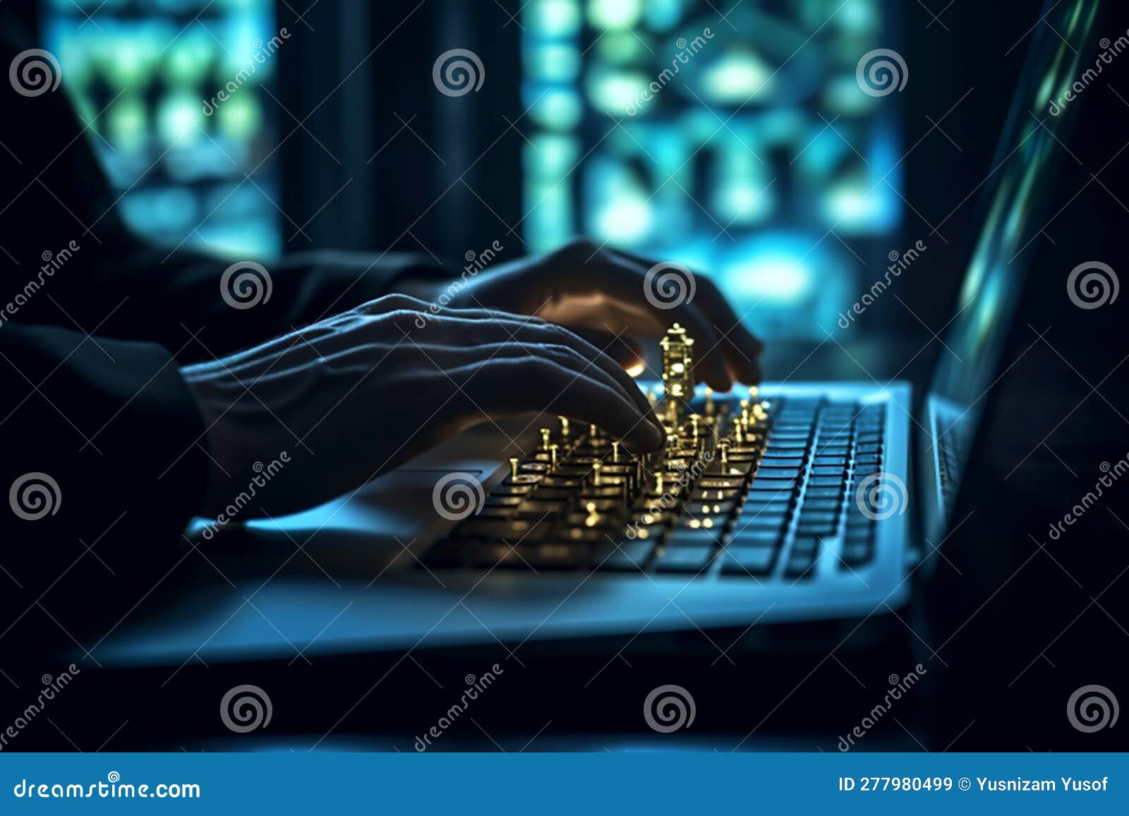 Technology Security System and Prevent Hacker Concept Stock Image ...