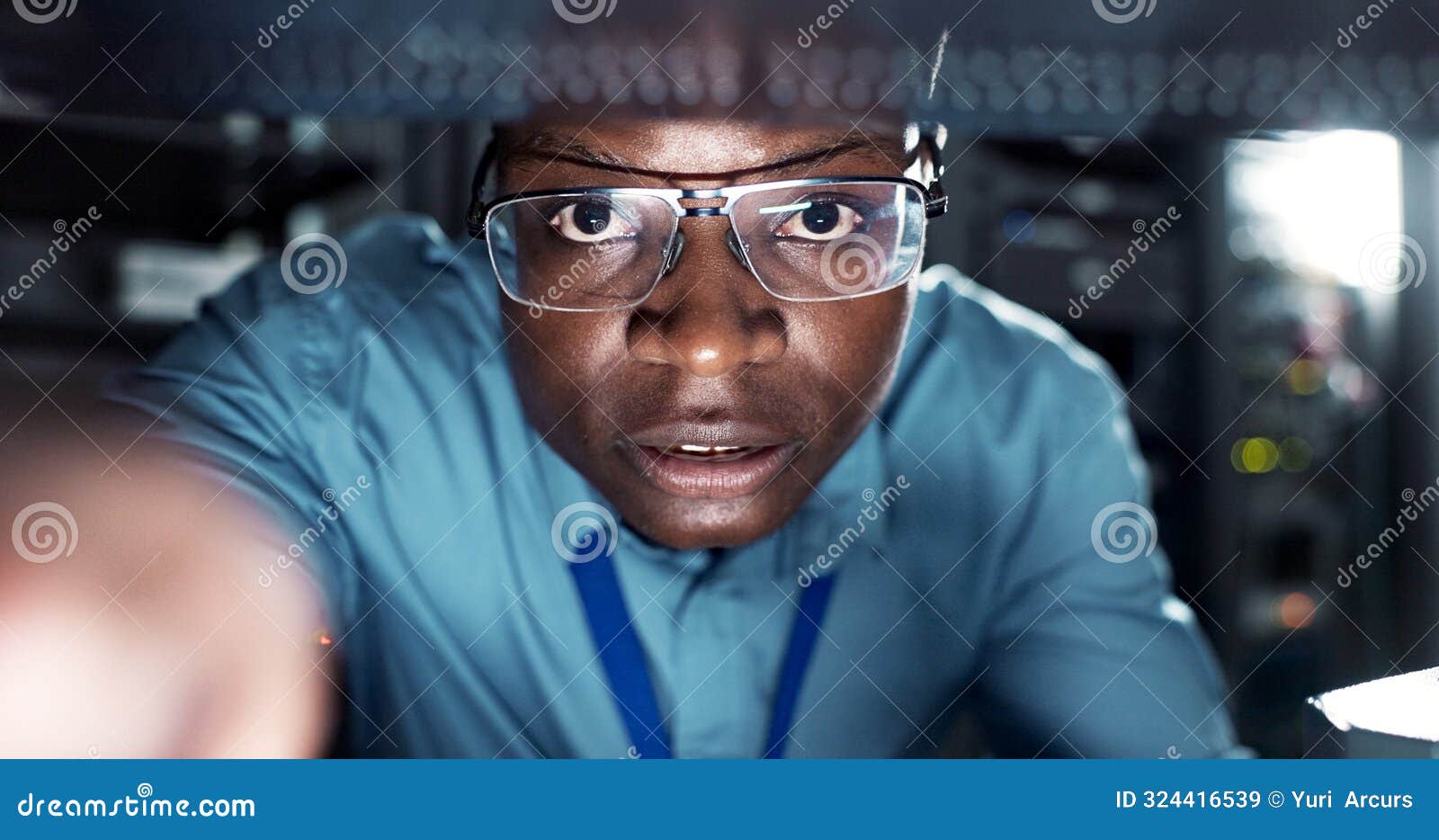 Technology, Serious and Portrait of Man with Cybersecurity To Prevent ...