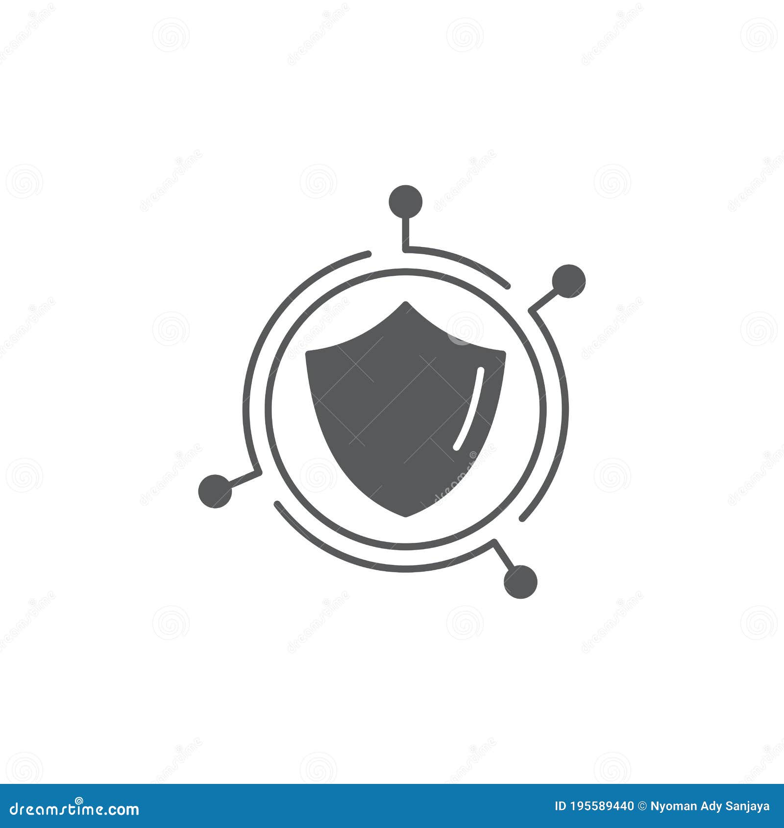 Technology Shield Concept Design Vector Icon Isolated on White ...