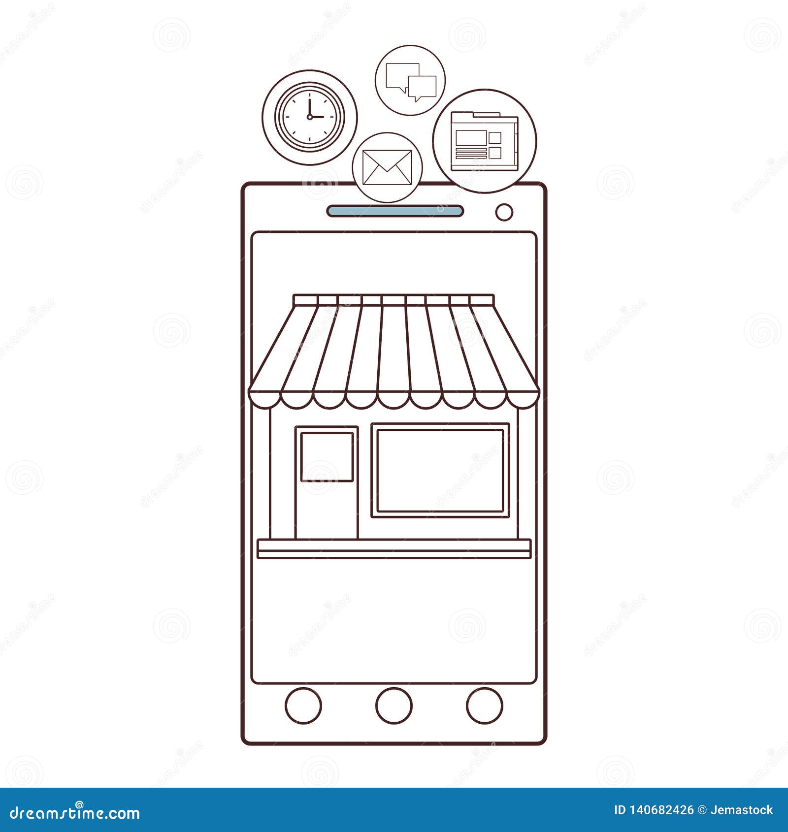 Technology Smartphone Cartoon Stock Vector - Illustration of corporate ...