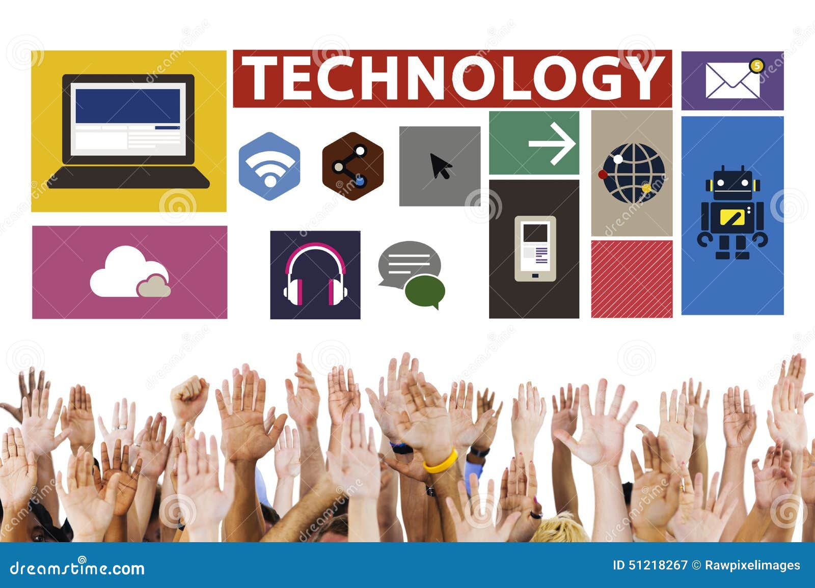 Technology Social Media Networking Online Digital Concept Stock ...