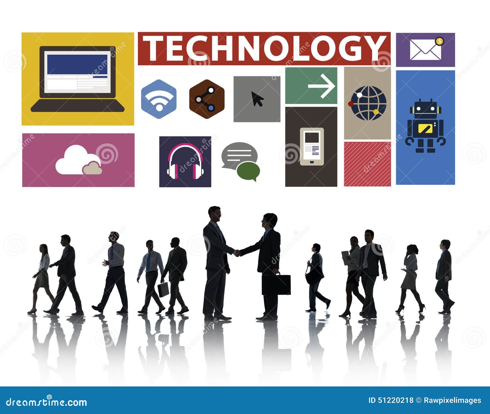 Technology Social Media Networking Online Digital Concept Stock ...