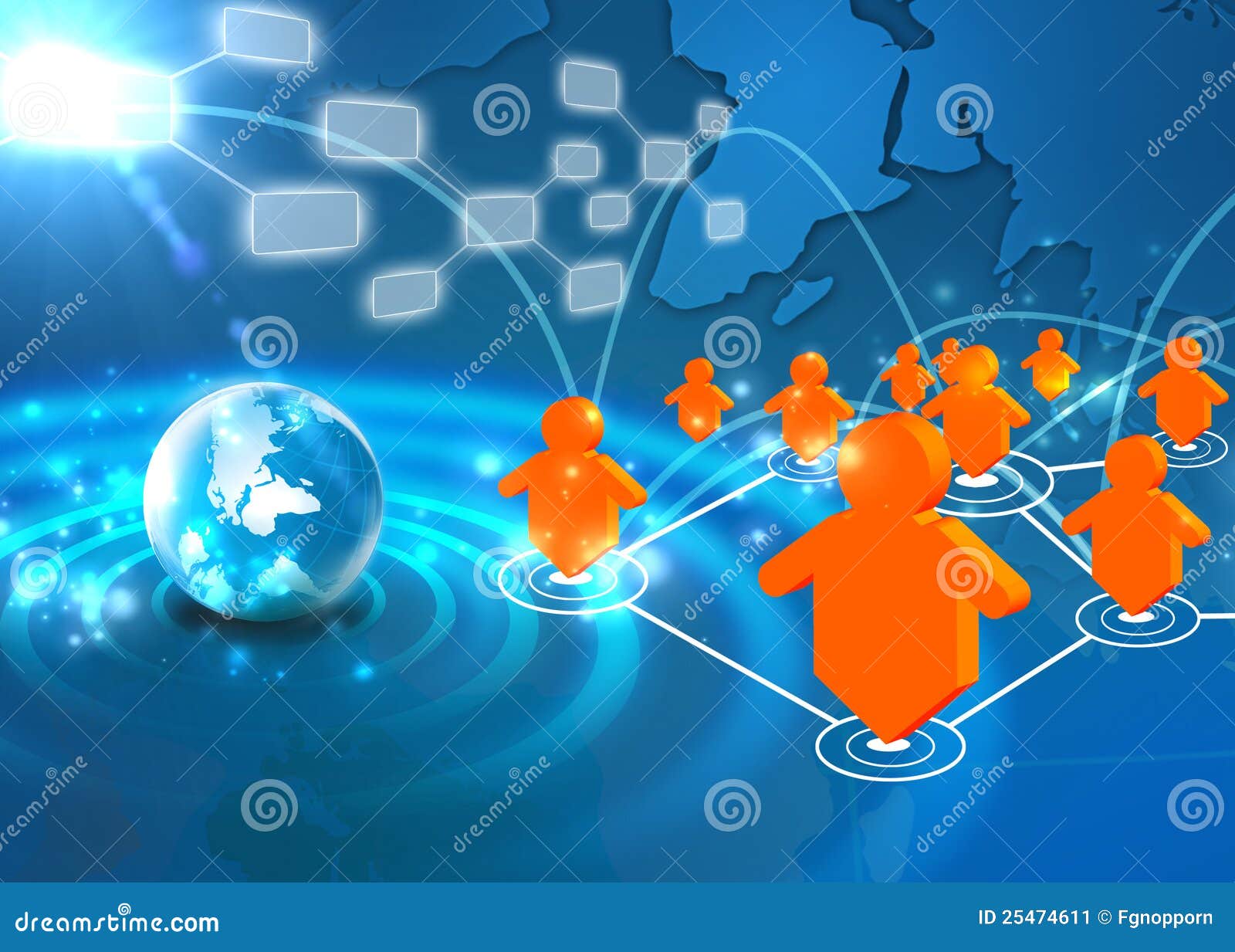Technology social network stock illustration. Illustration of balance ...