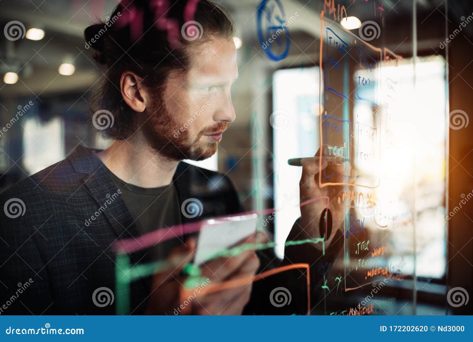 Technology Software Business Office Programming People Concept Stock ...