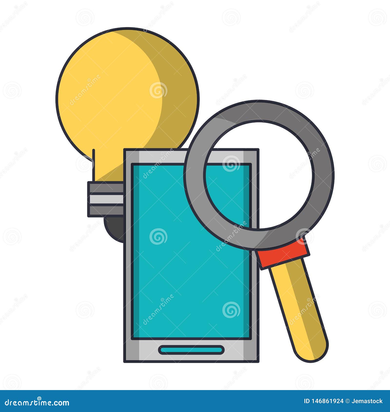 Technology Software Tools Cartoon Stock Vector - Illustration of bulb ...