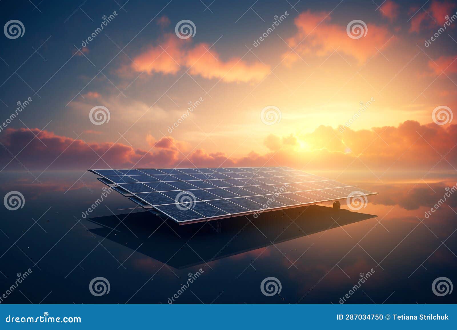 Technology Solar Cell. View of Solar Panels (solar Cell) in the Sky ...