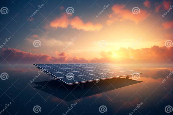 Technology Solar Cell. View of Solar Panels (solar Cell) in the Sky ...