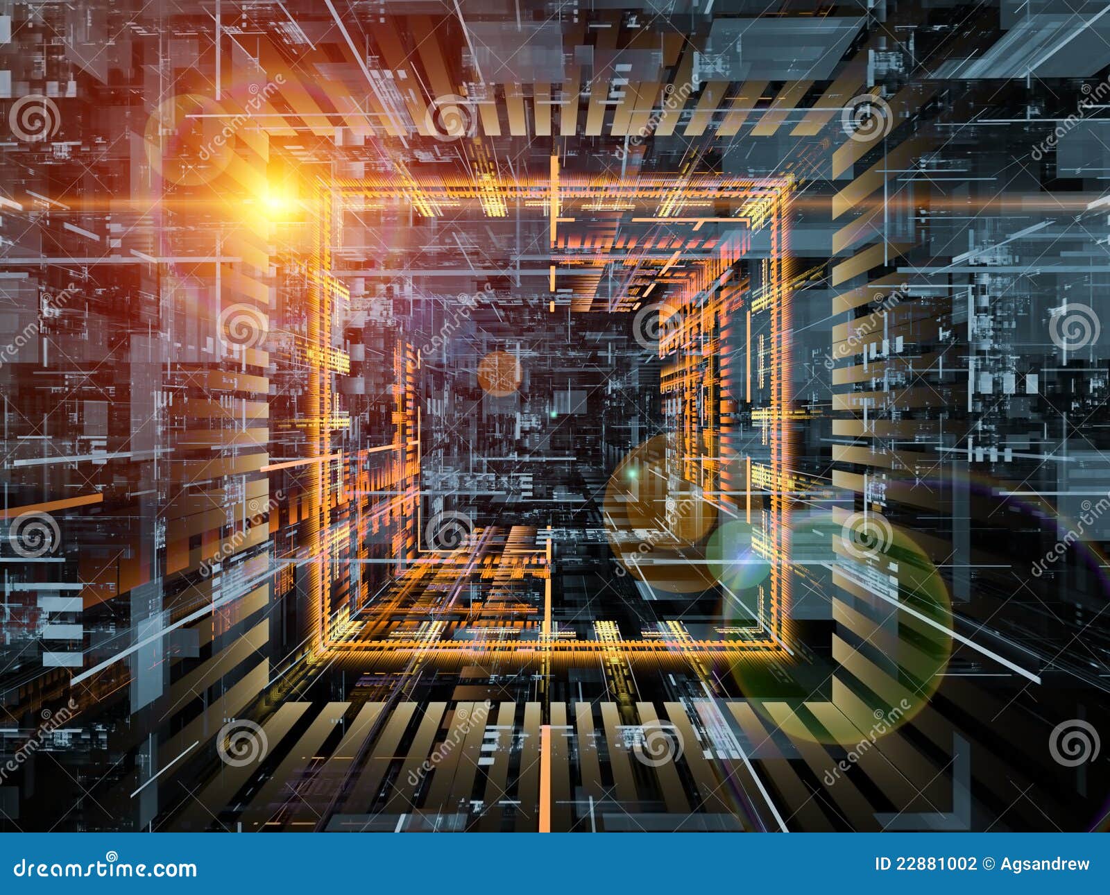 Technology Space stock illustration. Illustration of golden - 22881002