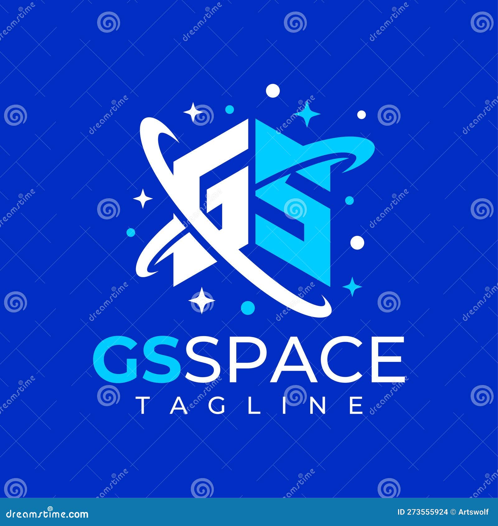 Technology Space Letter G S GS Logo Design. Digital Planet Initial GS ...