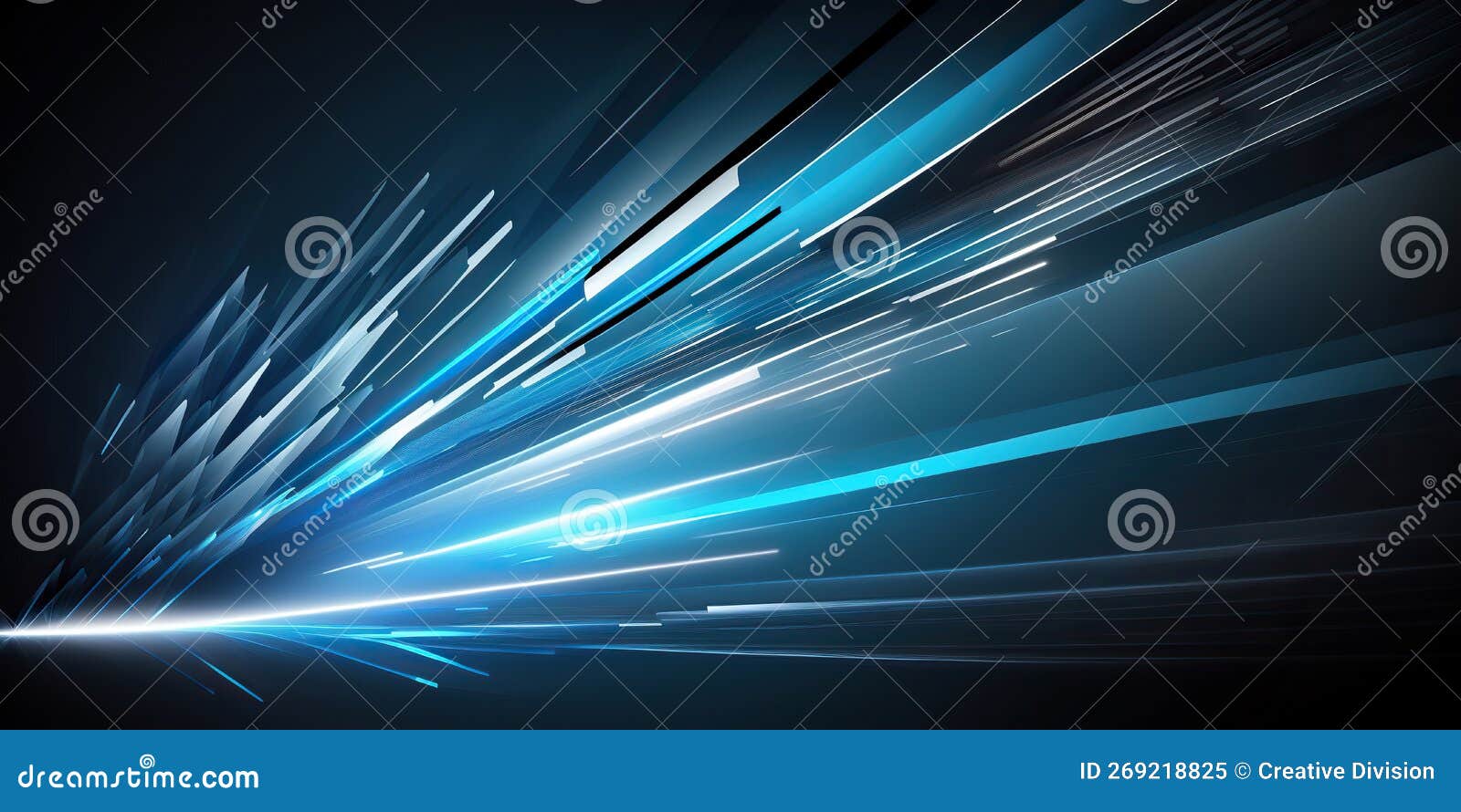 Technology Speed Blue Abstract Background with Lines. Generative AI ...