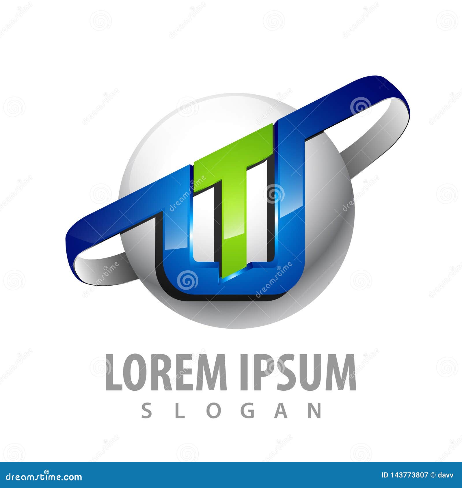 Technology Sphere Initial TU Letter Concept Design. Symbol Graphic ...