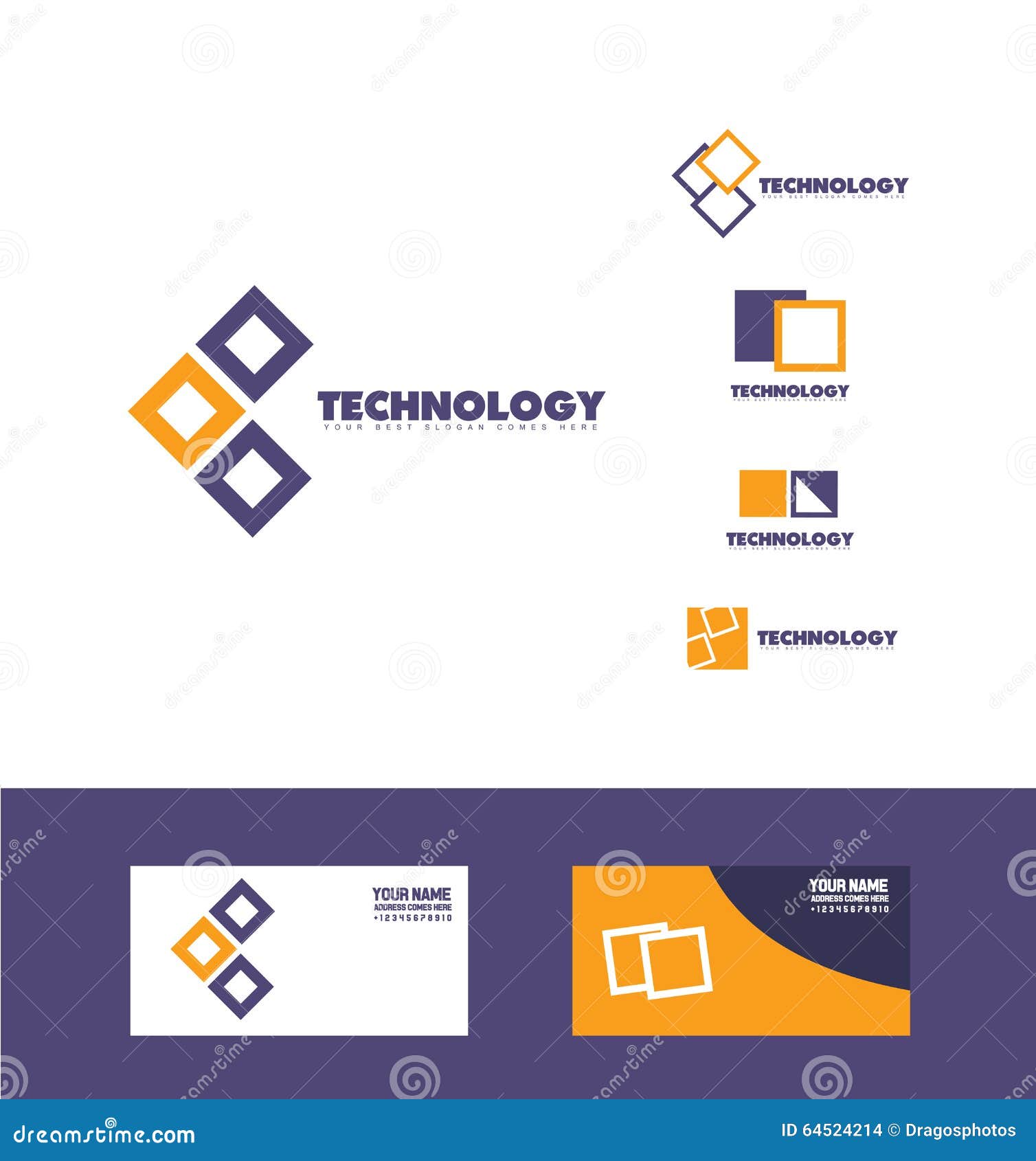 Technology Square Logo Icon Stock Vector - Illustration of identity ...