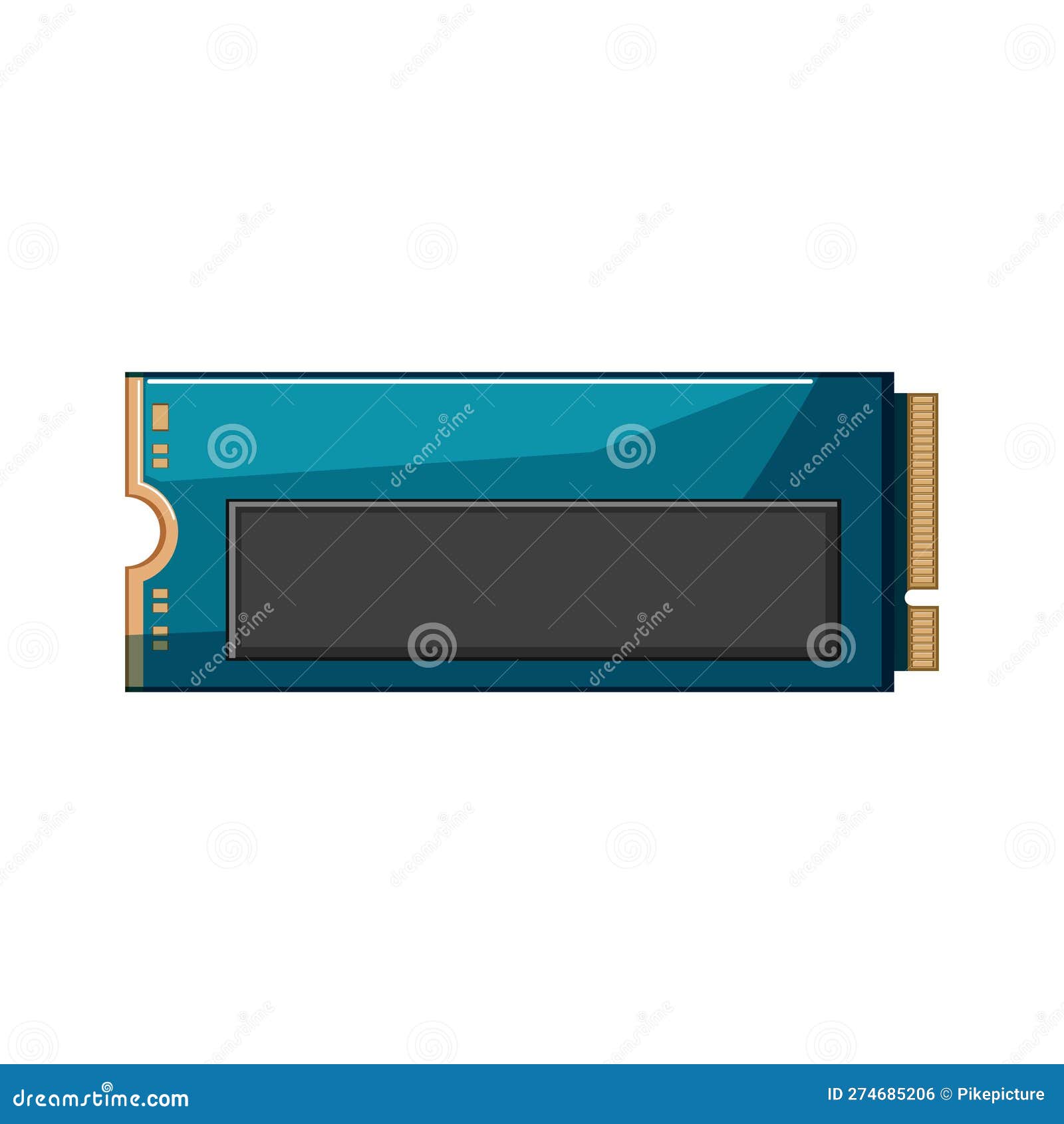 Technology Ssd Storage Cartoon Vector Illustration Stock Vector ...