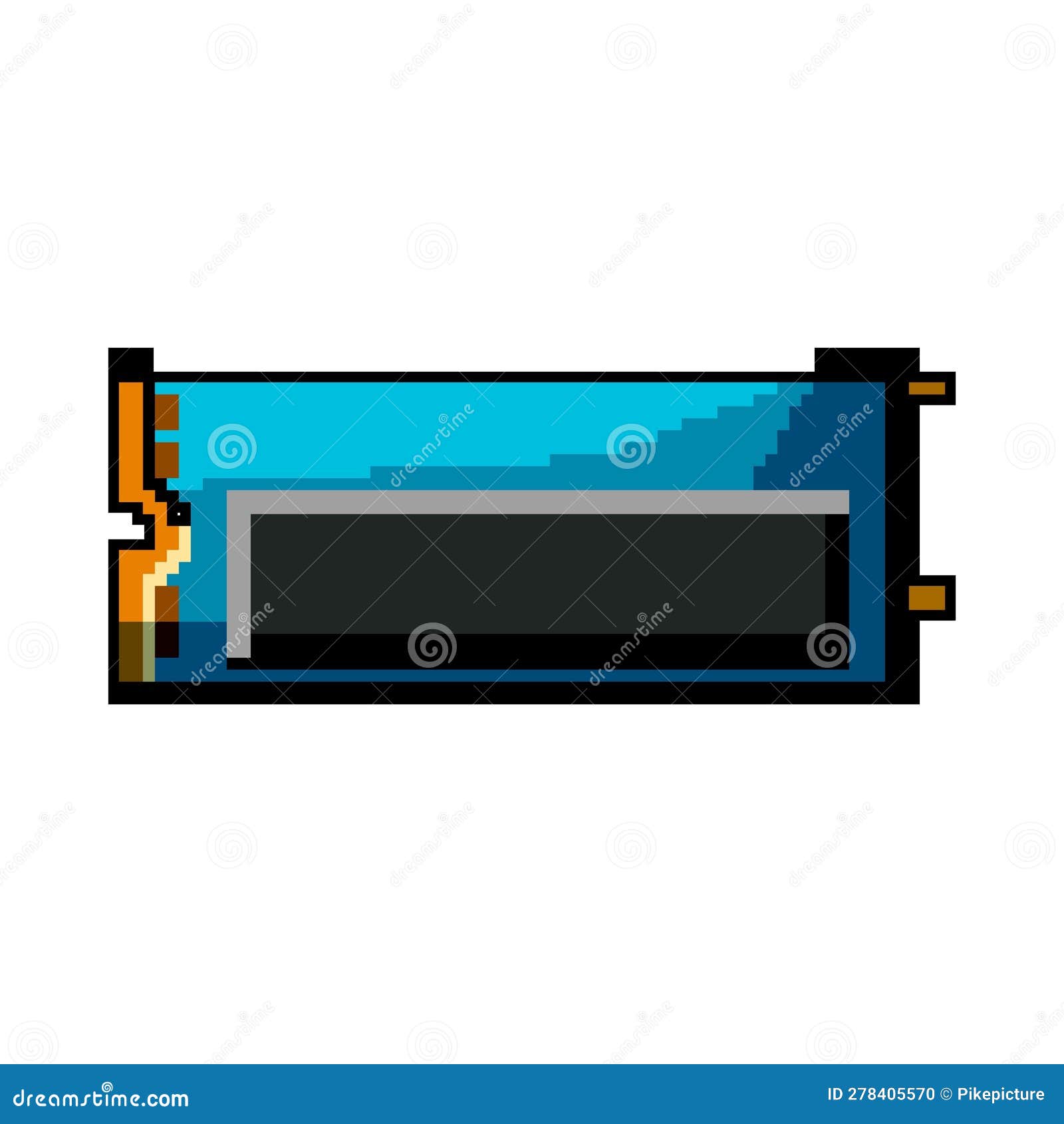 Technology Ssd Storage Game Pixel Art Vector Illustration Stock Vector ...
