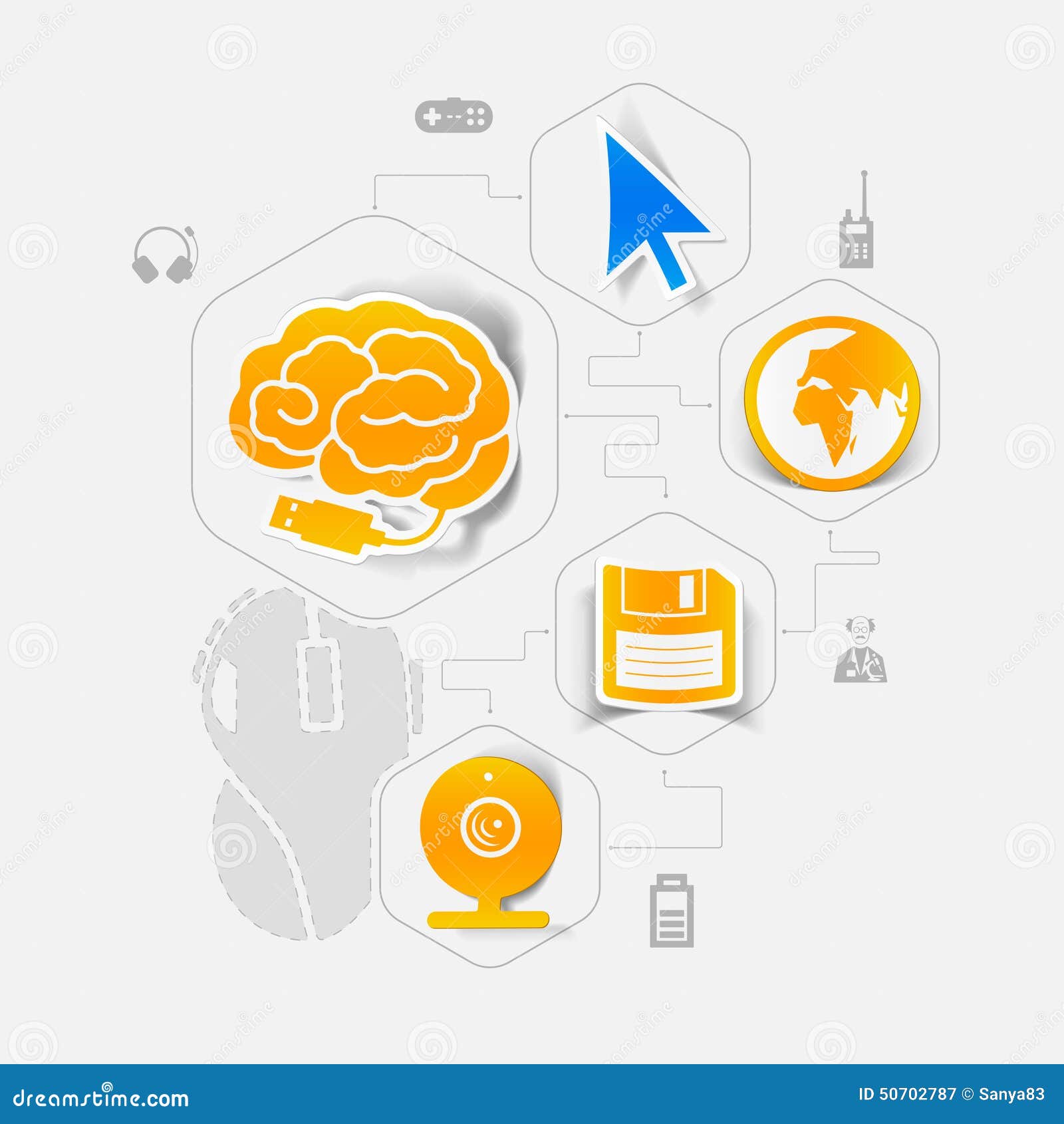 Technology Sticker Infographic Stock Vector - Illustration of banner ...