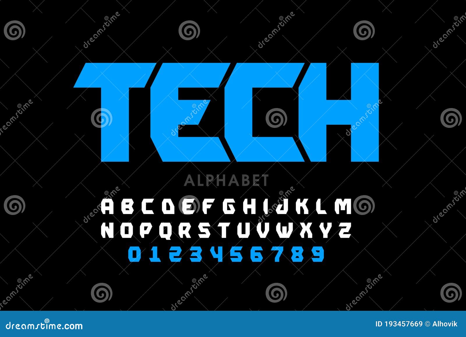 Technology Style Font, Science Alphabet Stock Vector - Illustration of ...