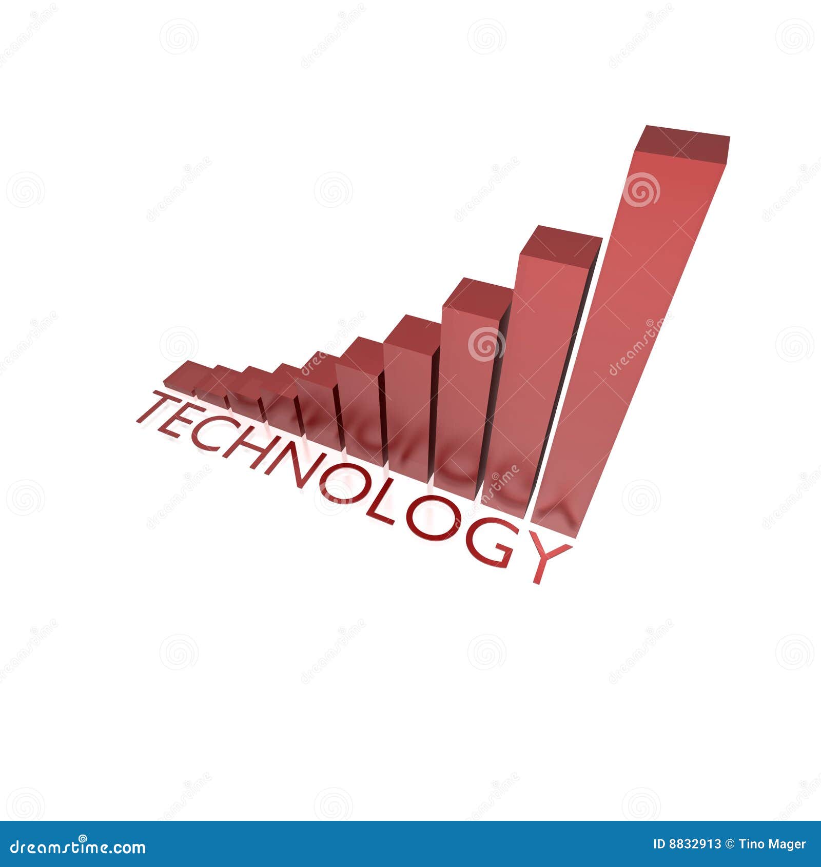 Technology success chart stock illustration. Illustration of growing ...