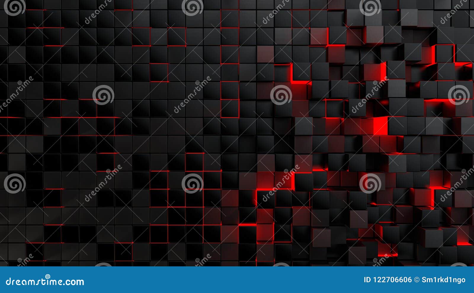 Technology Surface with Red Neon Light Stock Illustration ...