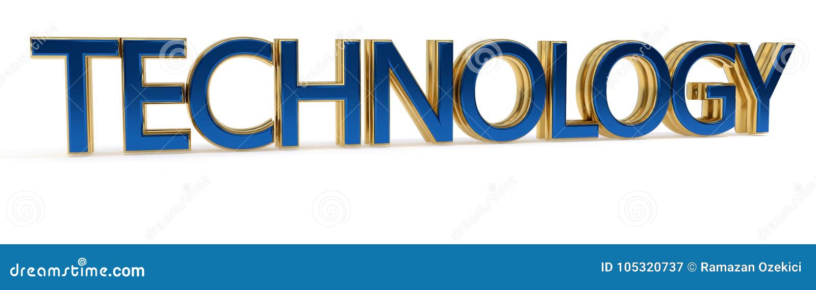 TECHNOLOGY Symbols Gold Writing Background Work, 3d Rendering Stock ...