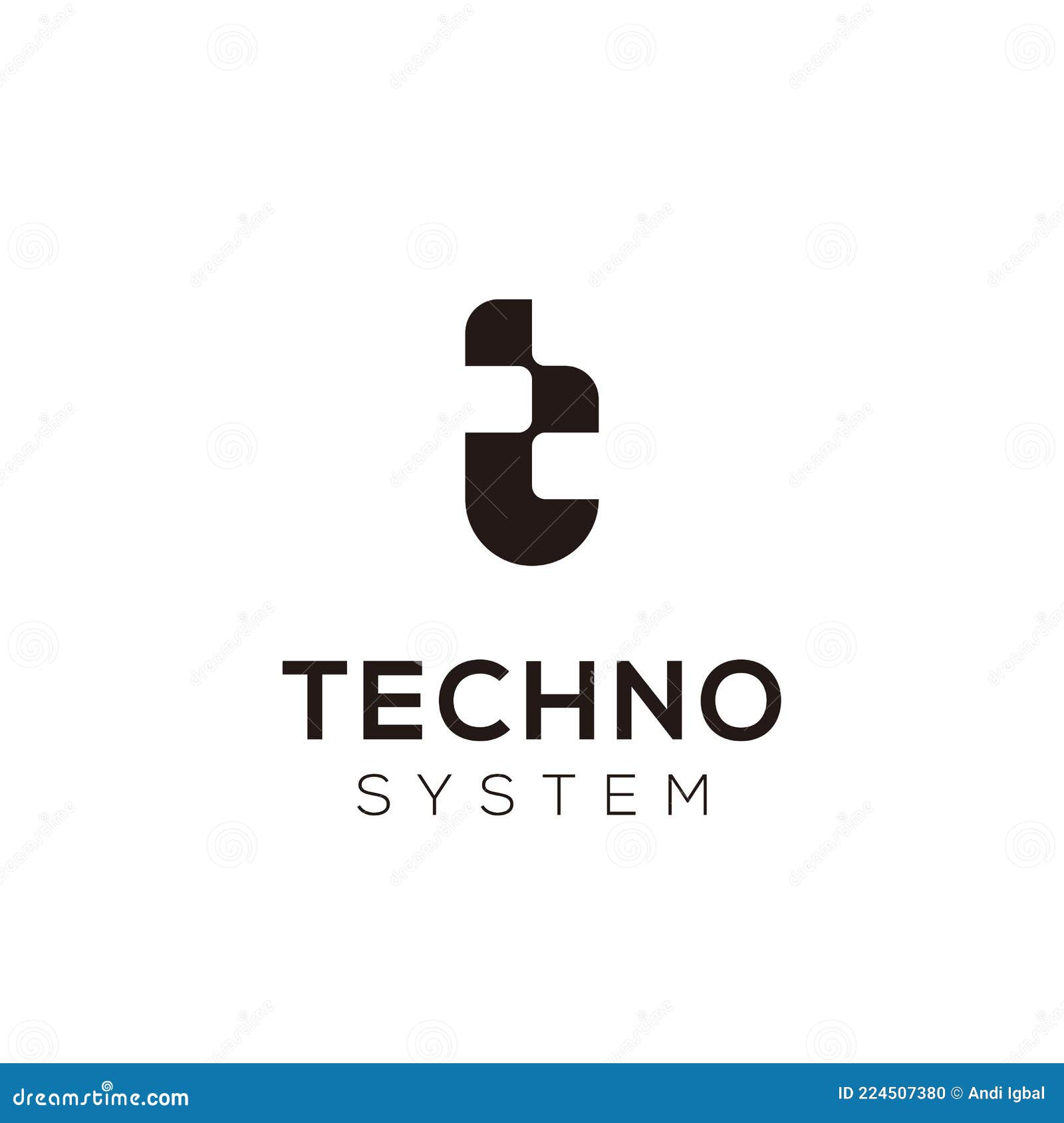Simple Letter T, Technology System Cyberspace Logo Design Stock Vector ...