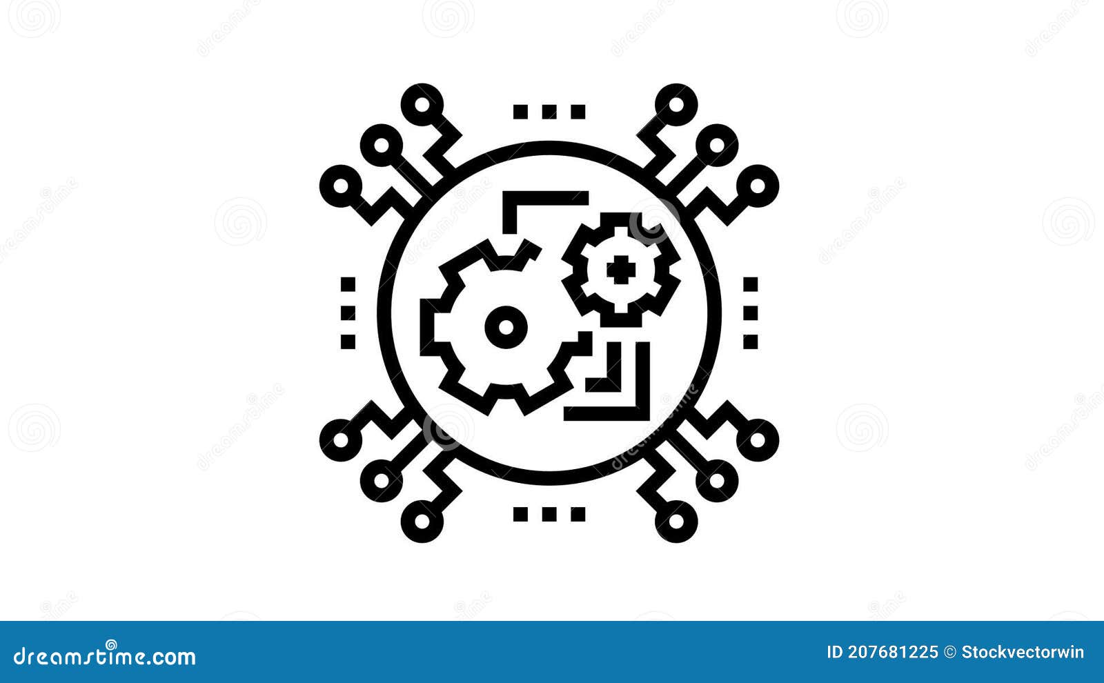 Technology System Line Icon Animation Stock Video - Video of server ...