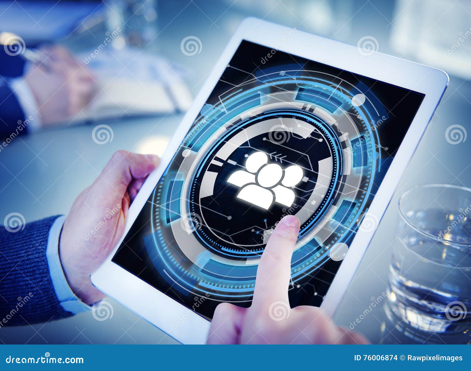 Technology Team People Hud Teamwork Concept Stock Photo - Image of ...