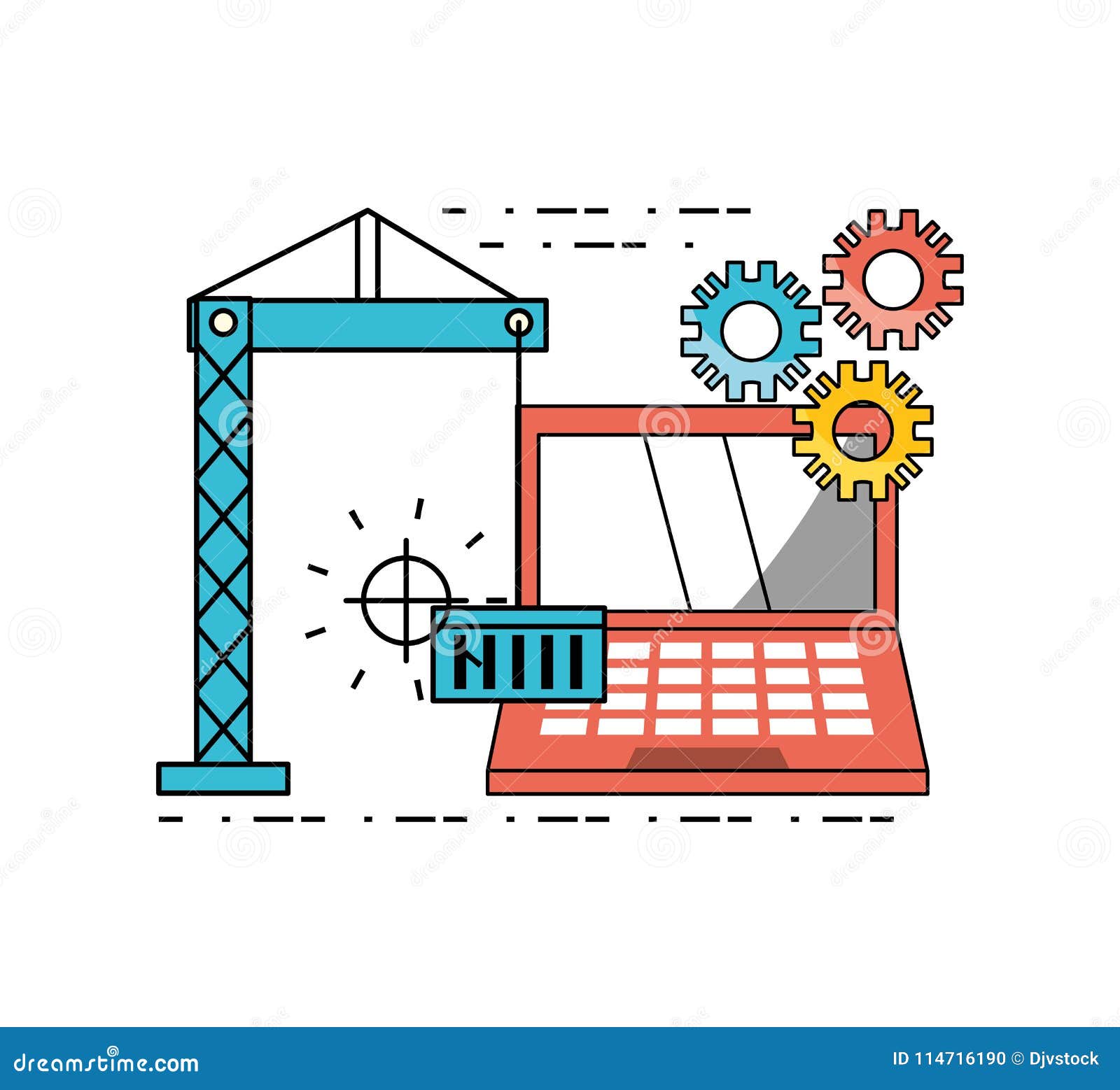 Technology Teamwork To Development Process Stock Vector - Illustration ...