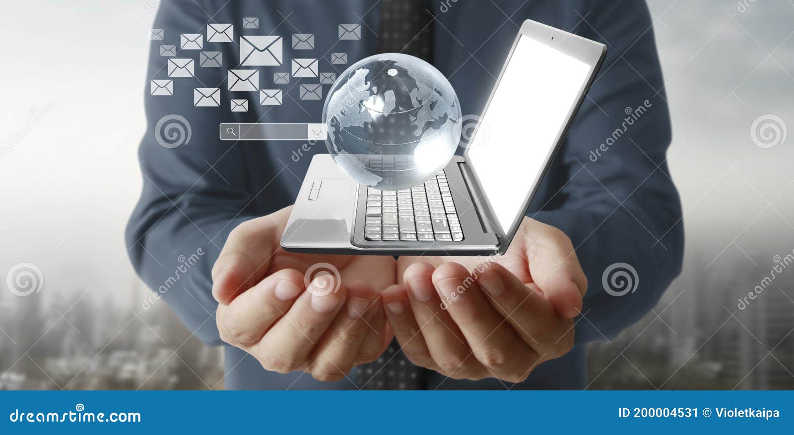 Technology Tech Devices Connected To Each Other in Hands Stock Image ...