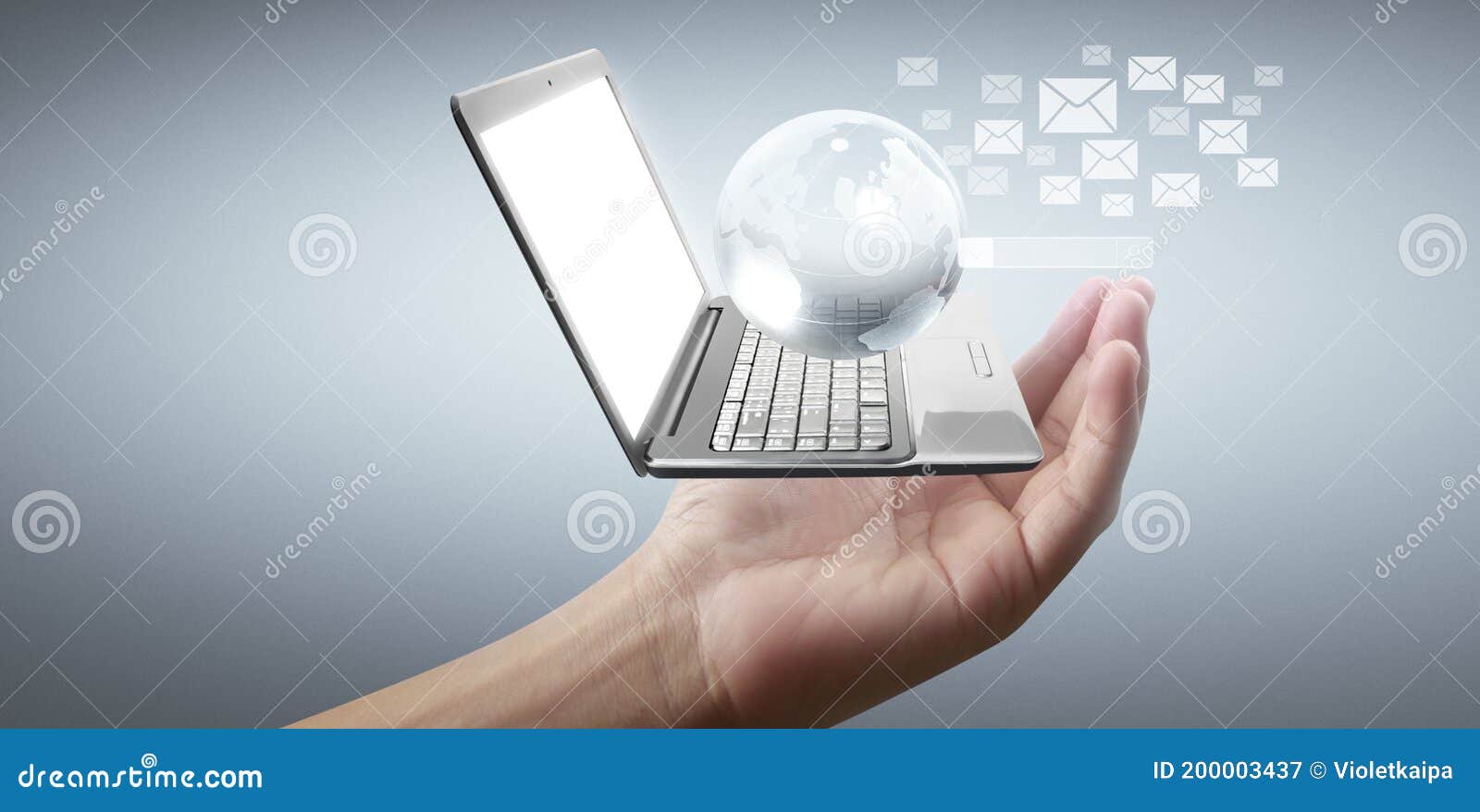 Technology Tech Devices Connected To Each Other in Hands Stock Image ...