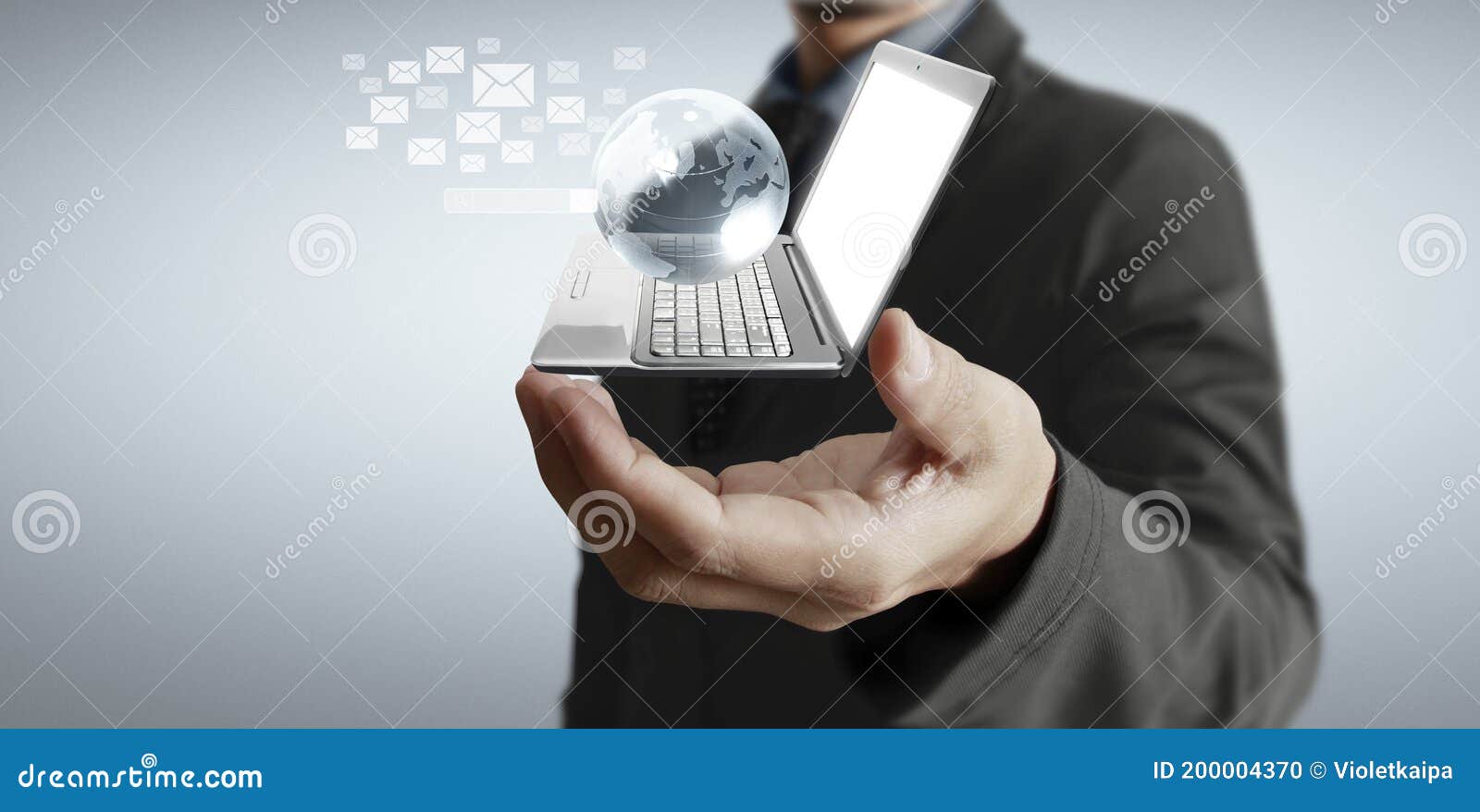 Technology Tech Devices Connected To Each Other in Hands Stock Photo ...